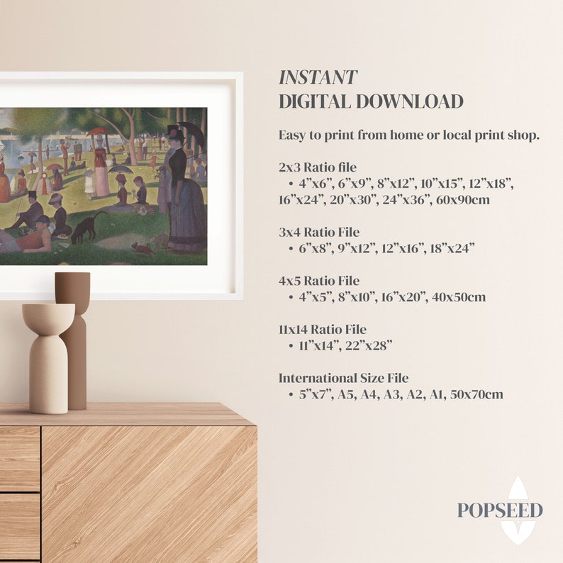 A Sunday on La Grande Jatte-seurat Art Print, Exhibition Poster Vintage ...