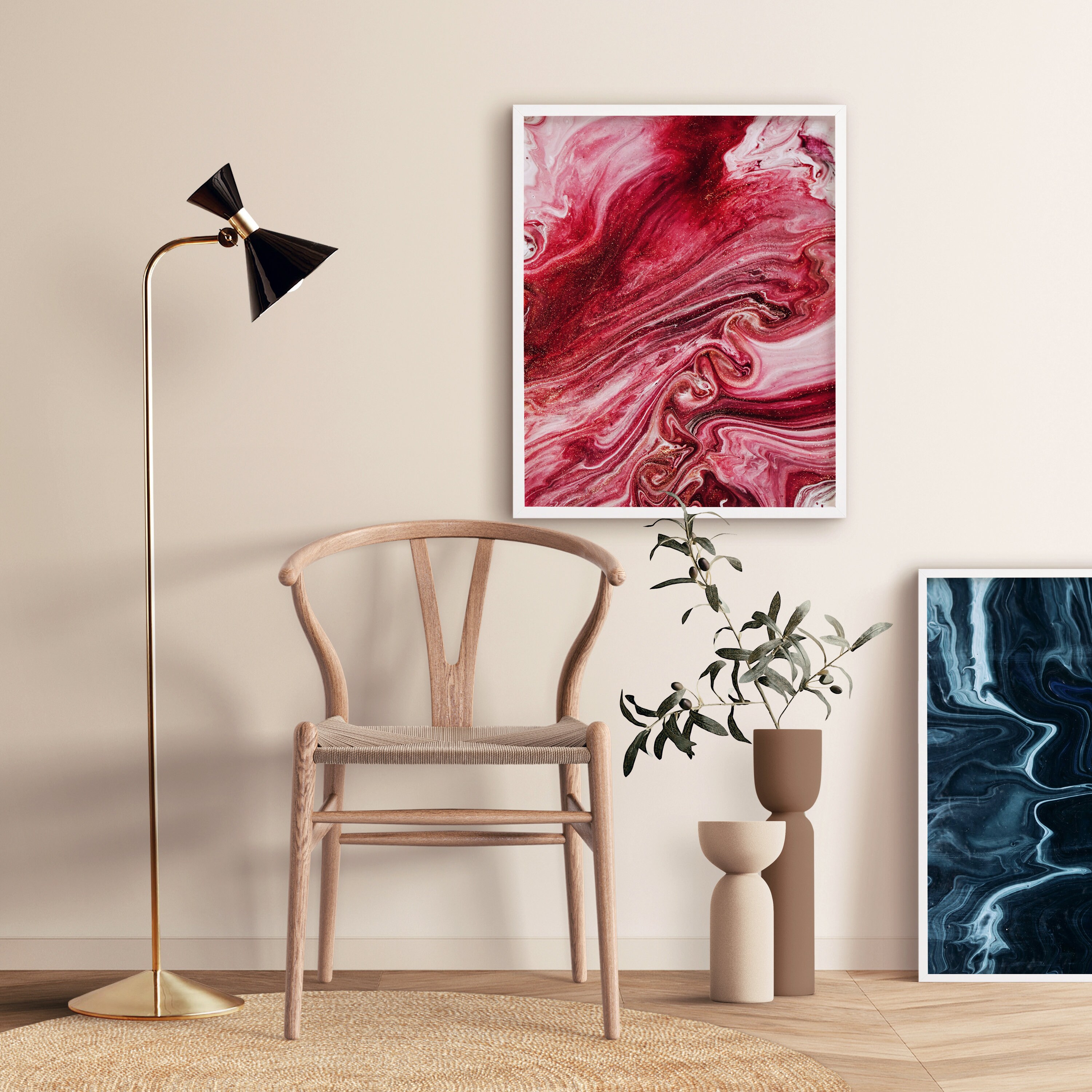 Modern Pink Swirls Print Printable Art Pink Art Abstract Art Pop Art ...