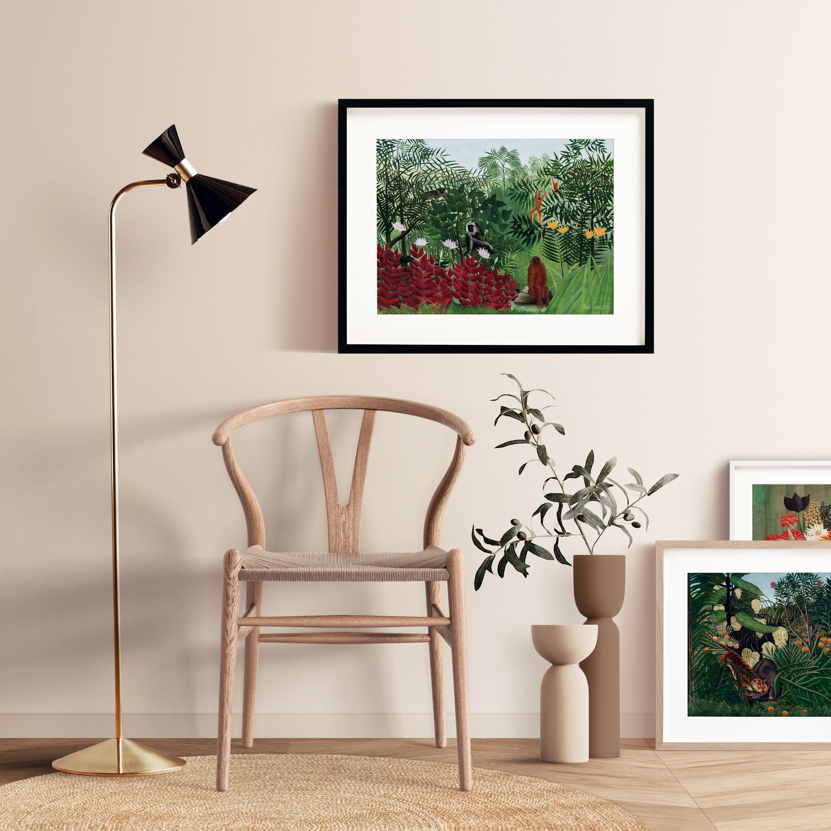 Monkeys | Henri Rousseau | Museum Printable Wall Art | Art Poster ...