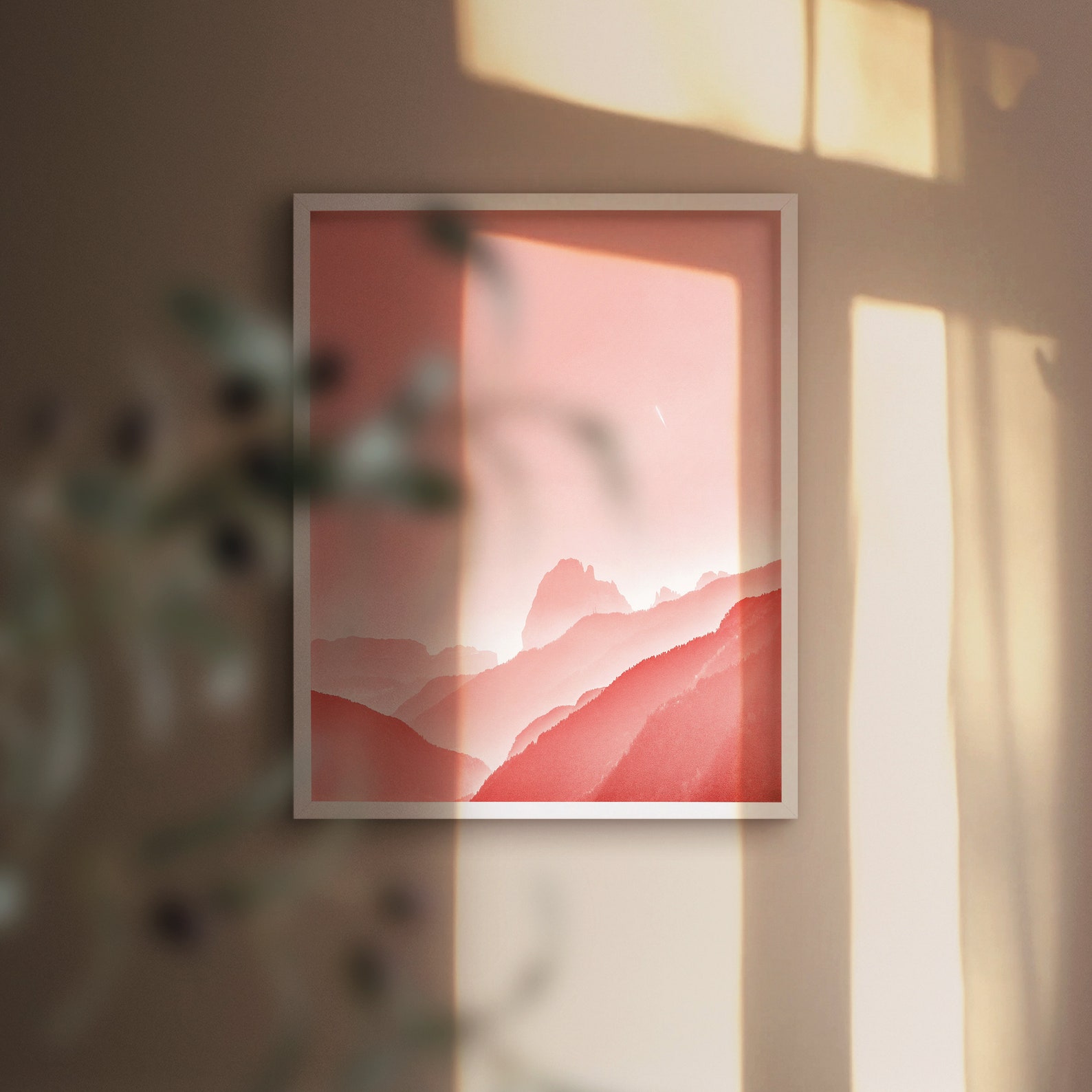 Pink Mountains Print | Printable Wall Art | Photography | Pink Art ...