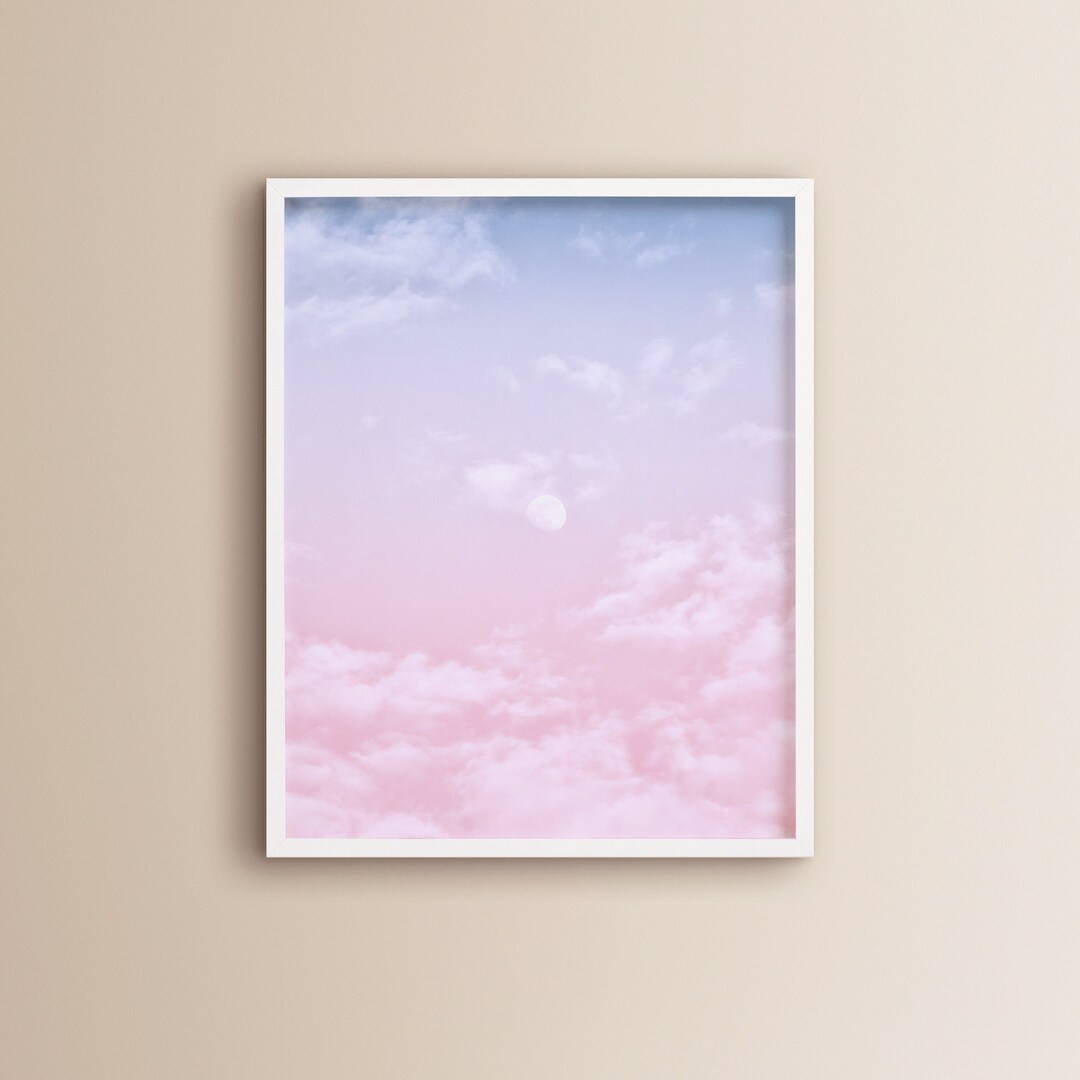 Pink and Blue Sky Print | Printable Wall Art | Photography | Pink Art ...