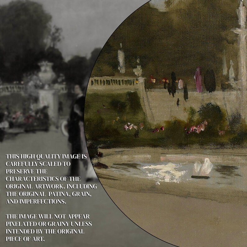 Luxembourg Gardens at Twilight Printable Wall Art John Singer Sargent Vintage Wall Art Famous ...