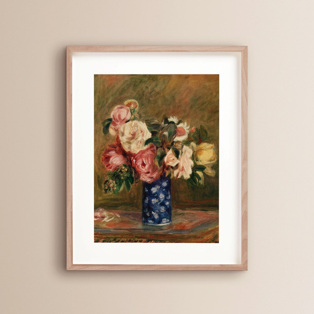 Bouquet of Roses | Auguste Renoir | Still Life | Museum Printable Wall ...