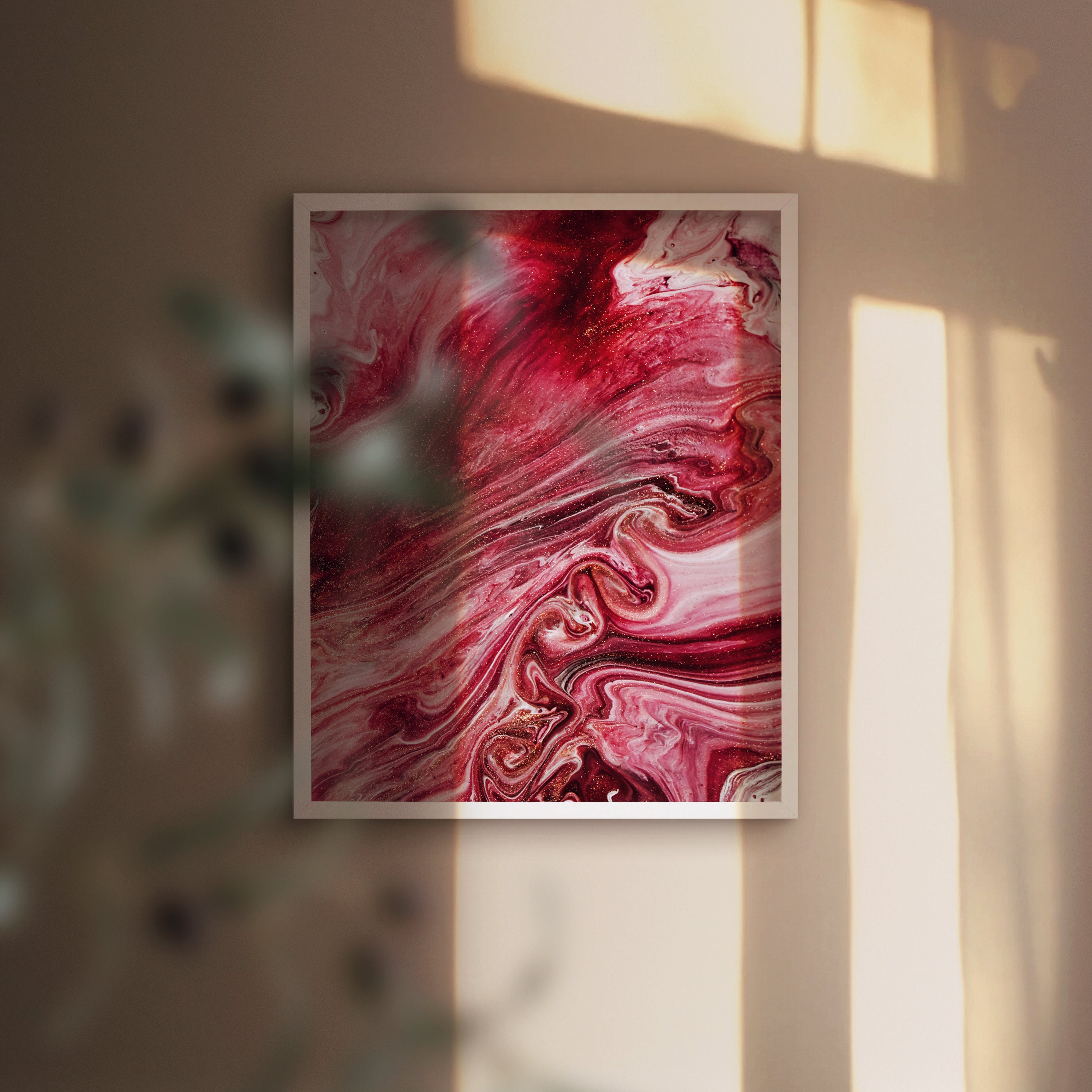 Modern Pink Swirls Print Printable Art Pink Art Abstract Art Pop Art ...