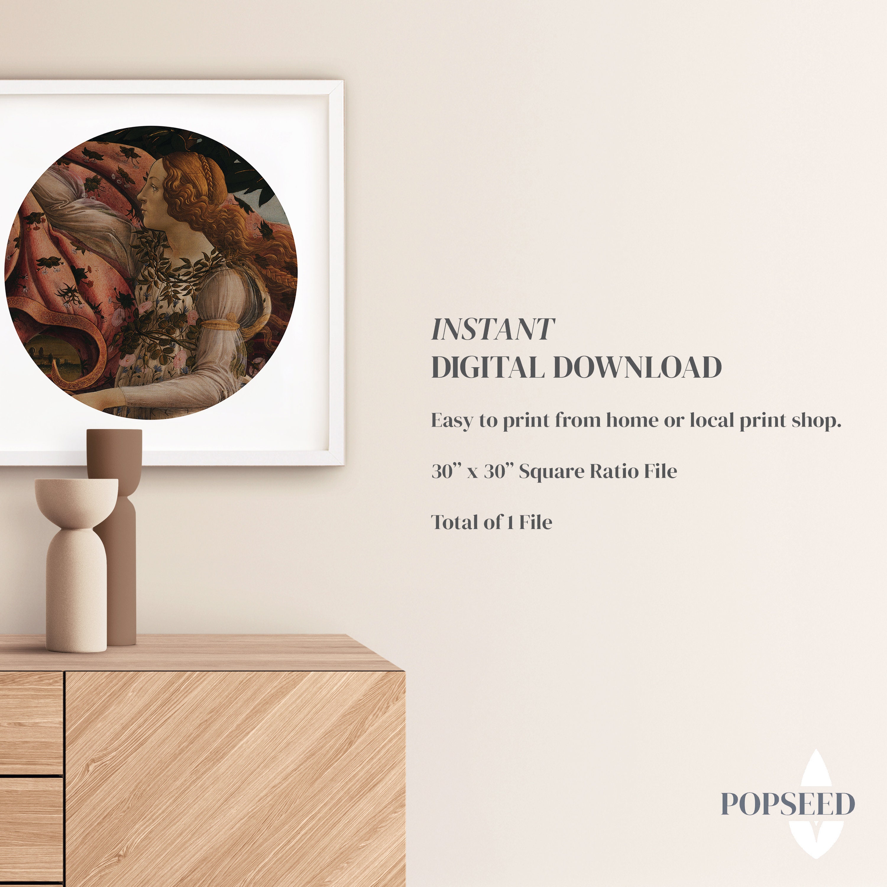 The Birth of Venus Print | Minimalist | Printable Wall Art | Modern ...