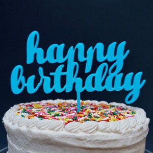 Happy Birthday Cake Topper 3D Printed Birthday Cake Decor - Etsy