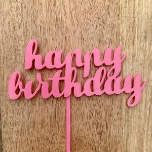 Happy Birthday Cake Topper 3D Printed Birthday Cake Decor - Etsy