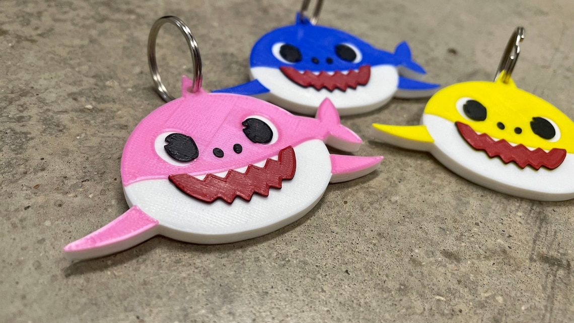 Baby Shark Keychain Baby Shark Pendant Baby Shark Party - Etsy
