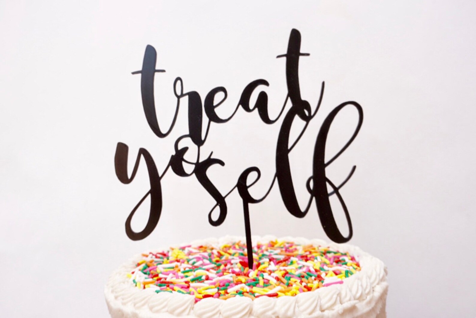 Treat Yo Self Cake Topper 3D Printed Funny Birthday Cake - Etsy