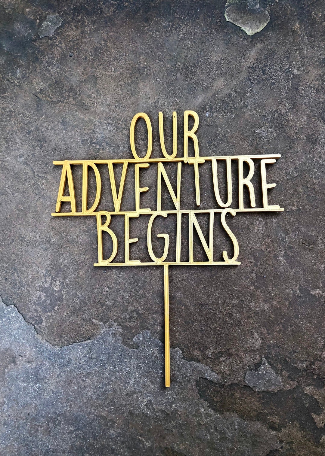 Our Adventure Begins Wedding Cake Topper, Our Adventure Begins Cake ...