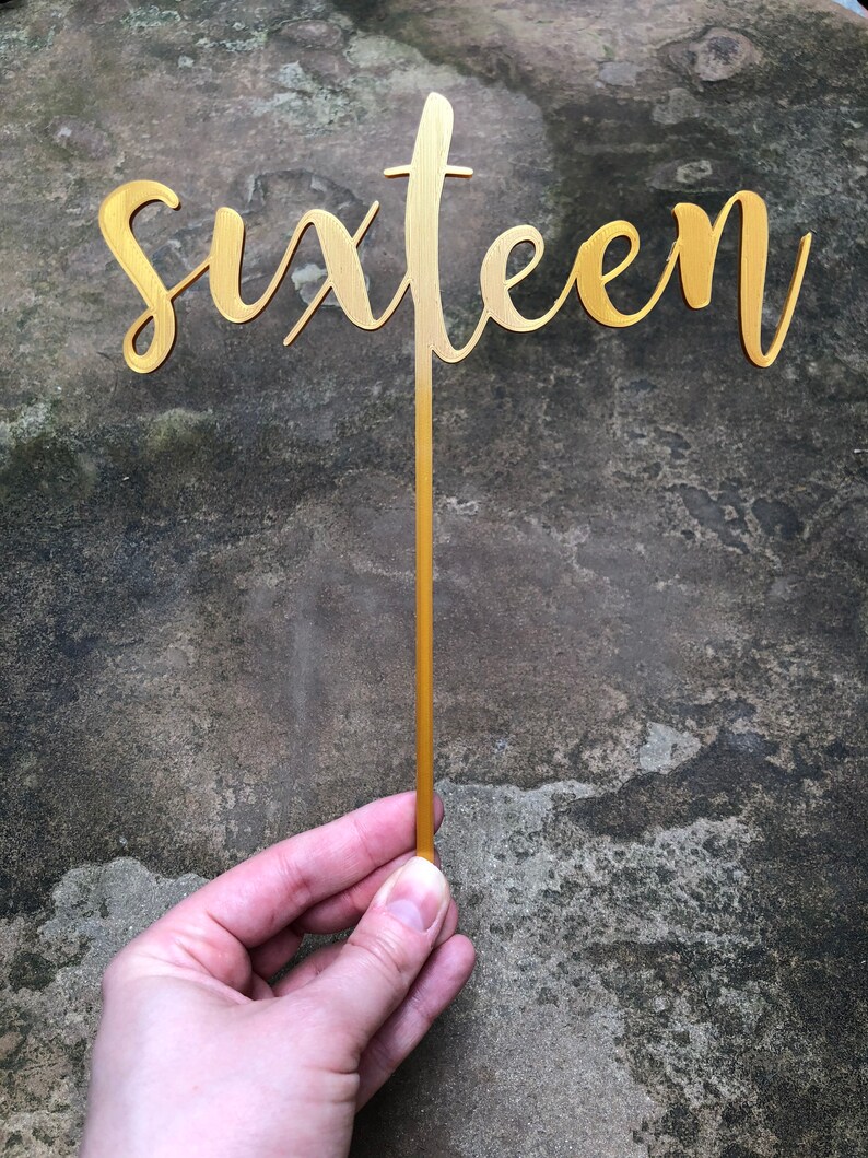 Birthday Cake Topper Milestone Birthday Cake Topper Age Cake Etsy