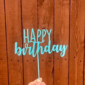 Happy Birthday Cake Topper 3D Printed Birthday Topper Birthday Cake ...