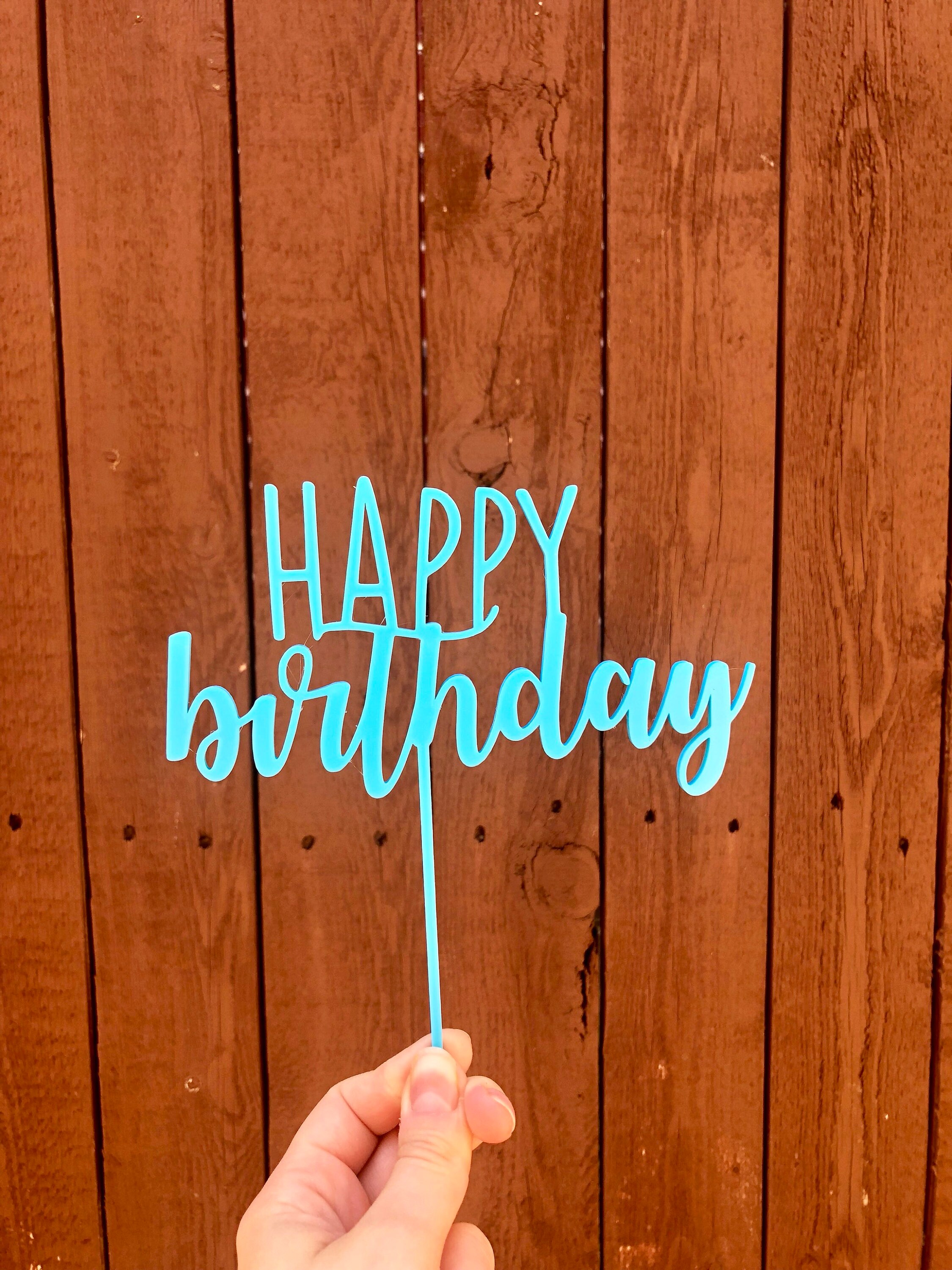 Happy Birthday Cake Topper 3D Printed Birthday Topper - Etsy