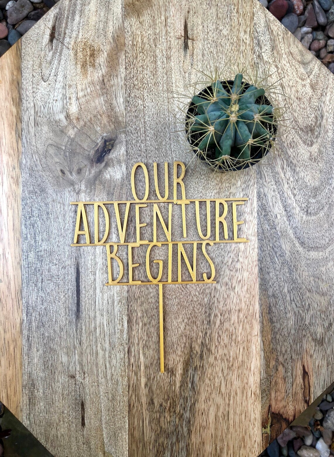 Our Adventure Begins Wedding Cake Topper Our Adventure Begins | Etsy
