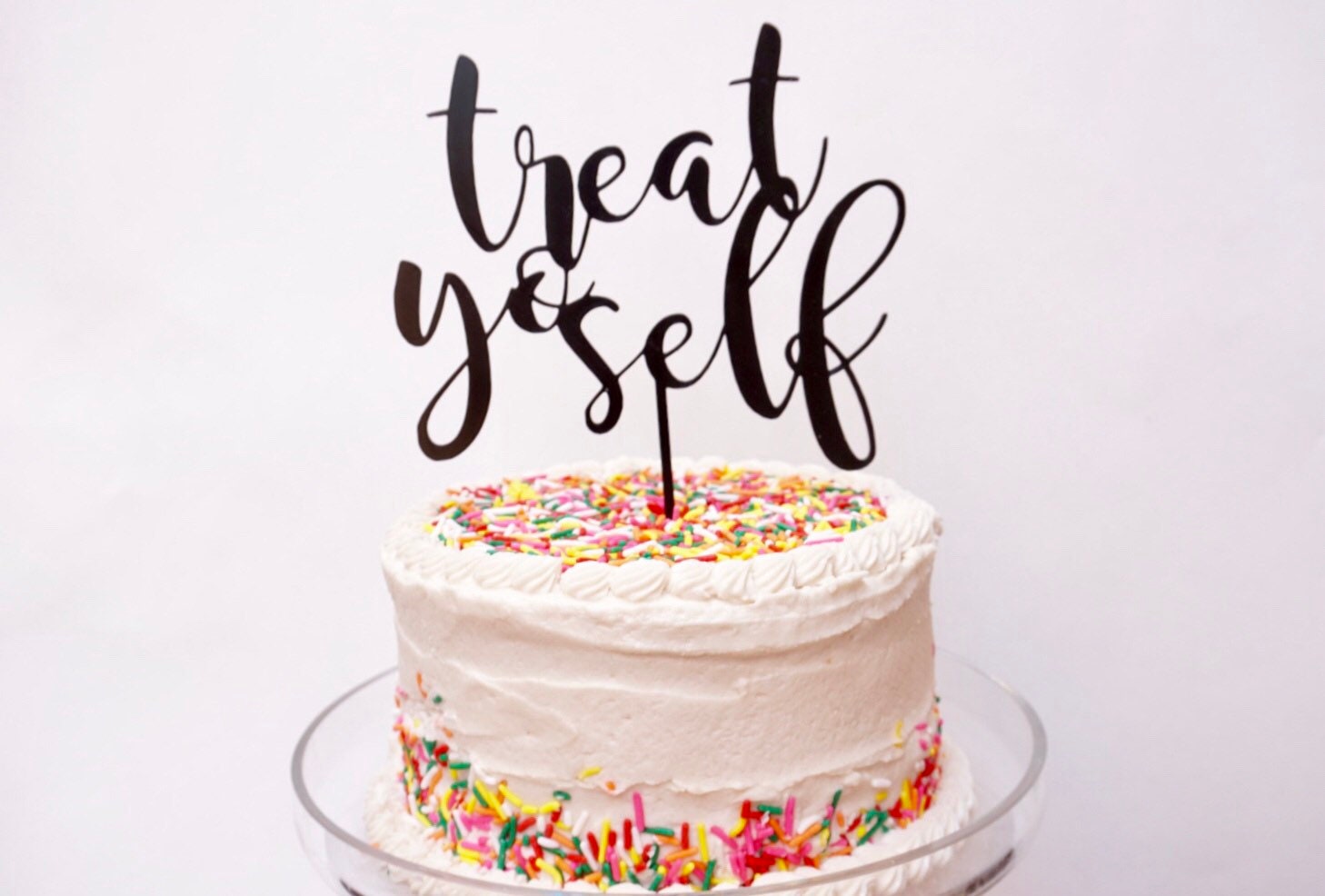 Treat Yo Self Cake Topper 3D Printed Funny Birthday Cake | Etsy
