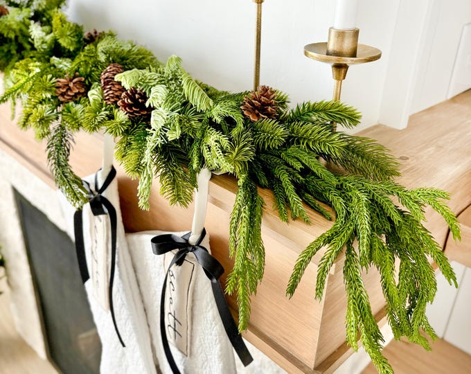 48 Inch Norfolk Pine Spruce Garland. Natural Touch Garland. Holiday ...