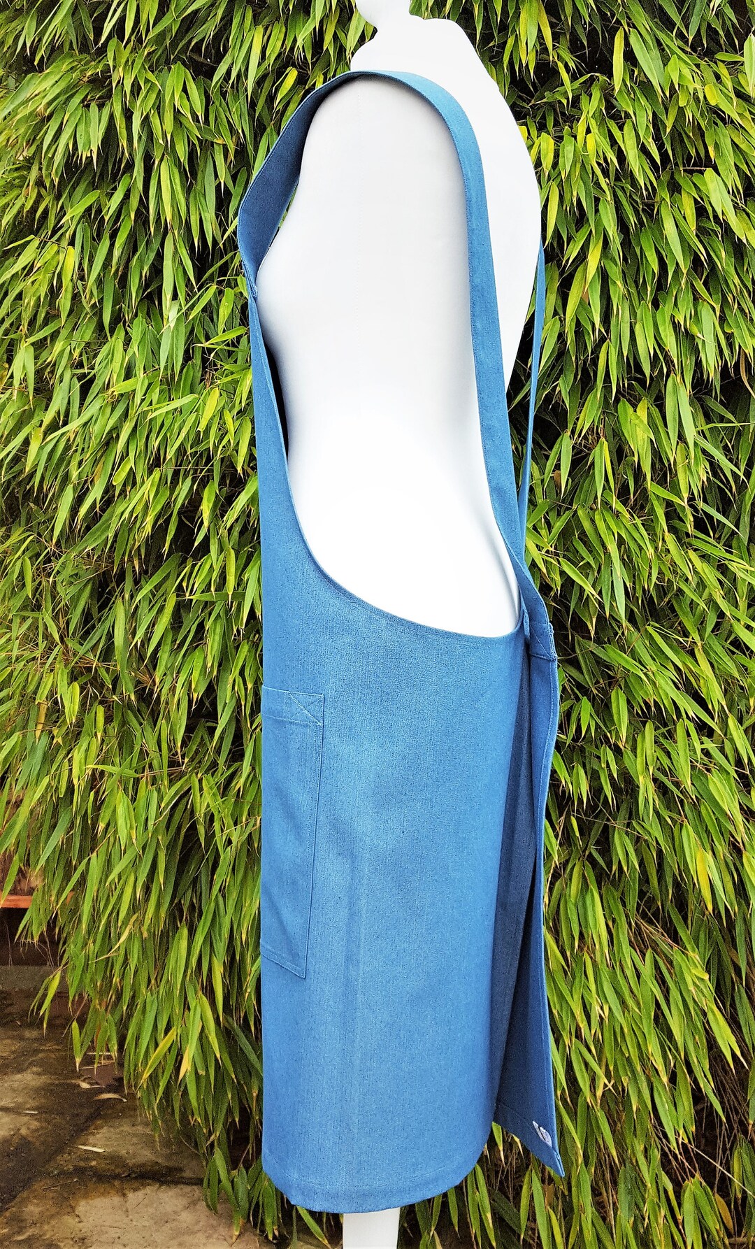 Denim Cross Back Apron: Japanese Style Artist Smock - Etsy
