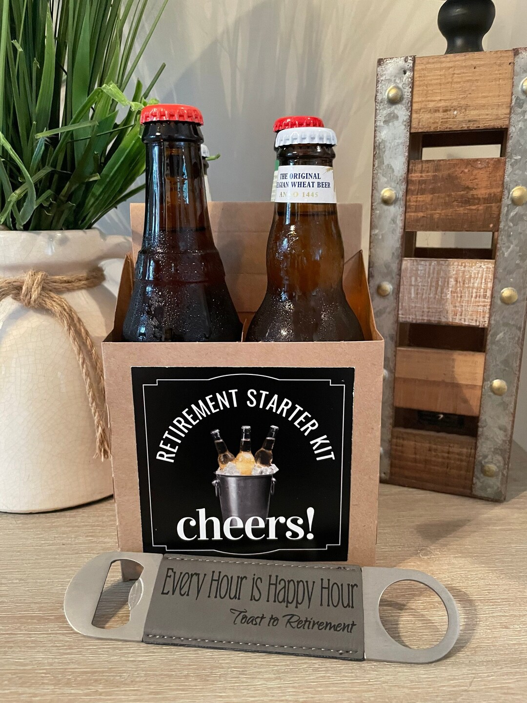 Retirement Starter Kit, Beer Carrier. Retirement Gift Idea, Retirement ...