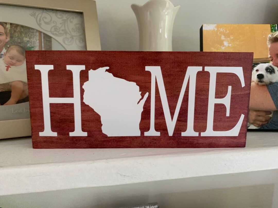 Wisconsin Home Sign Wisco Wood Sign WI Housewarming Gift - Etsy