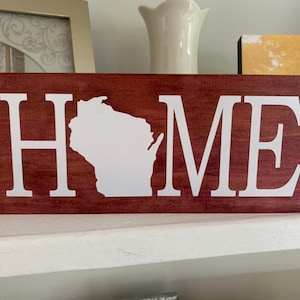 Wisconsin Home Sign Wisco Wood Sign WI Housewarming Gift | Etsy
