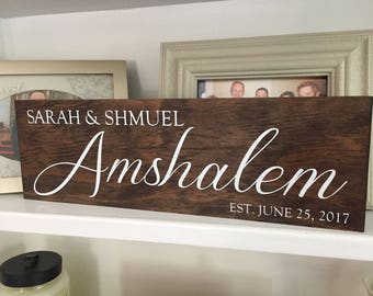 Wedding Date Name Sign - Etsy