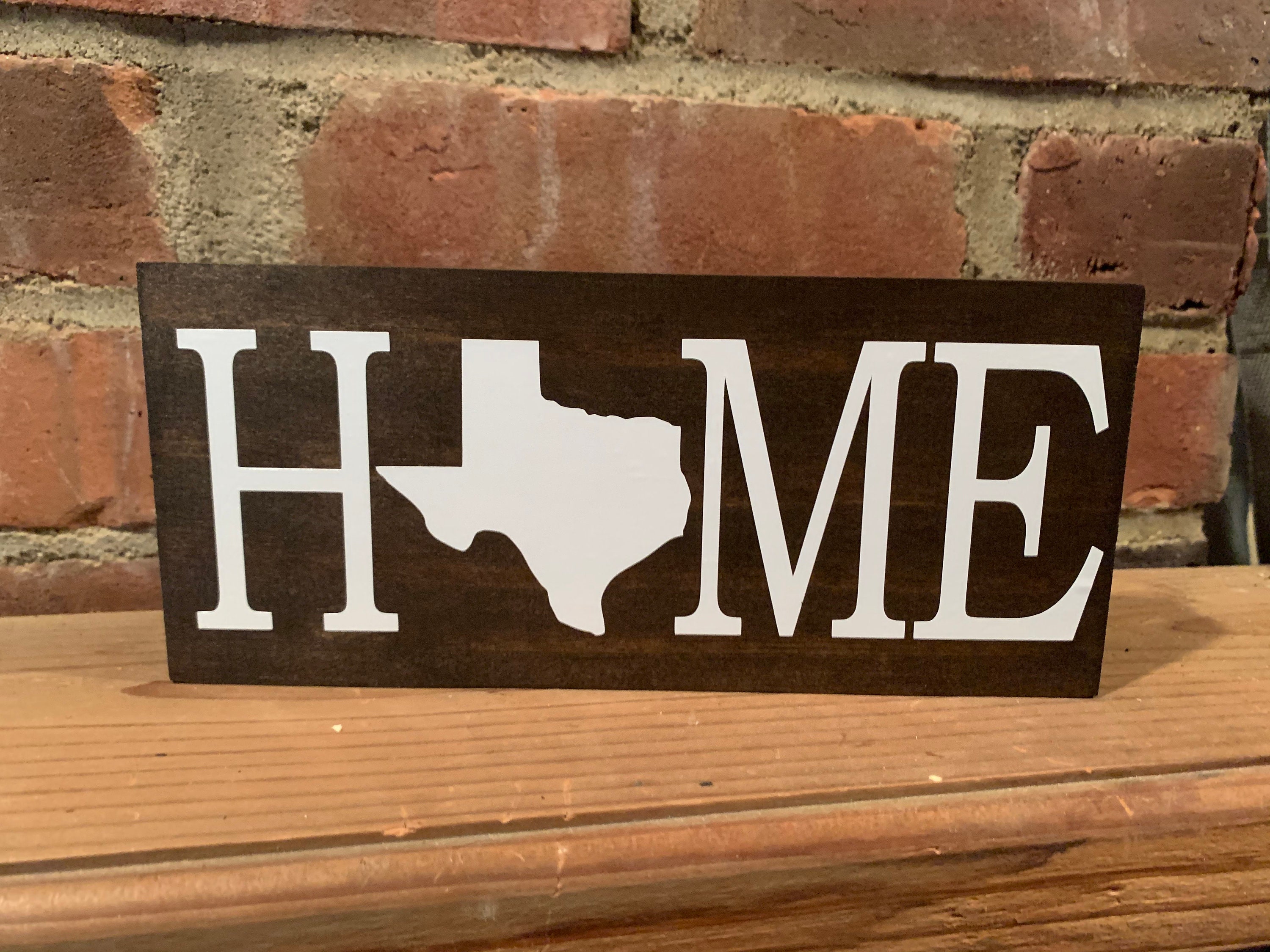 Texas Home Sign Texas Wood Sign TX Rustic Home Decor - Etsy
