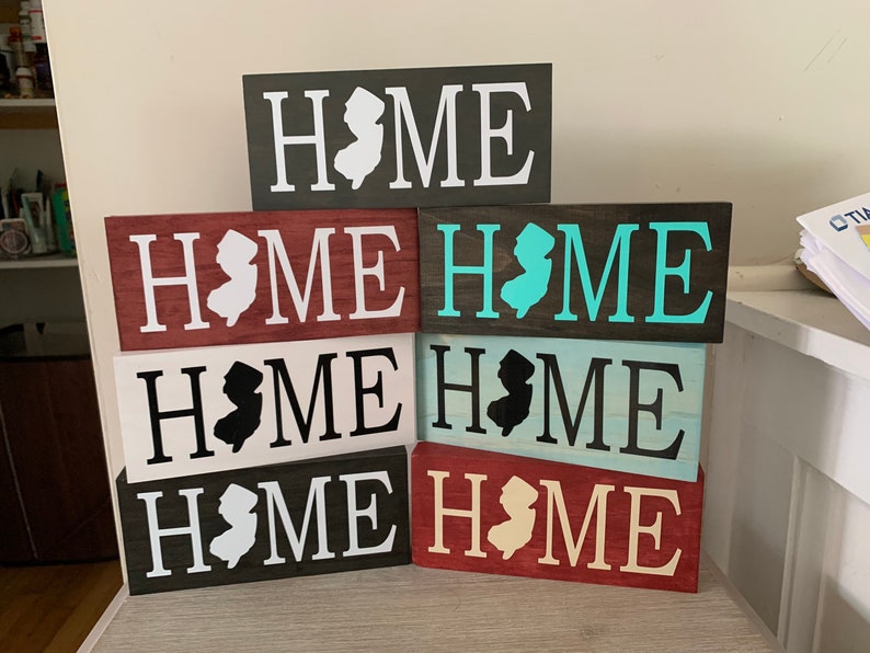 New Jersey Home Sign Top Seller State Sign | Etsy