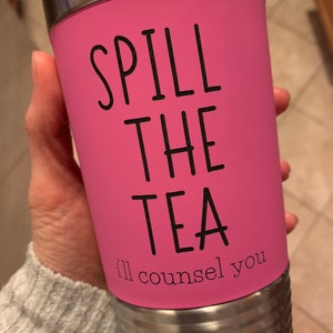 Spill the Tea Tumbler, Gift for School Counselor, Guidance Counselor ...