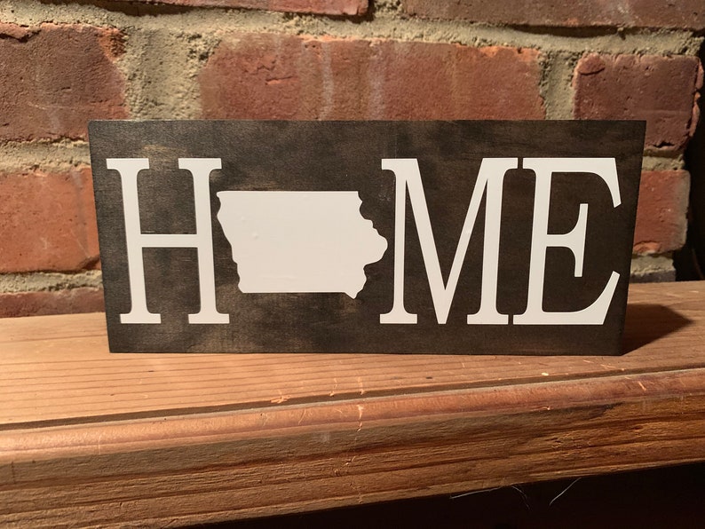 Iowa Home Sign IA Wood Sign Hawkeye State Sign Iowa - Etsy