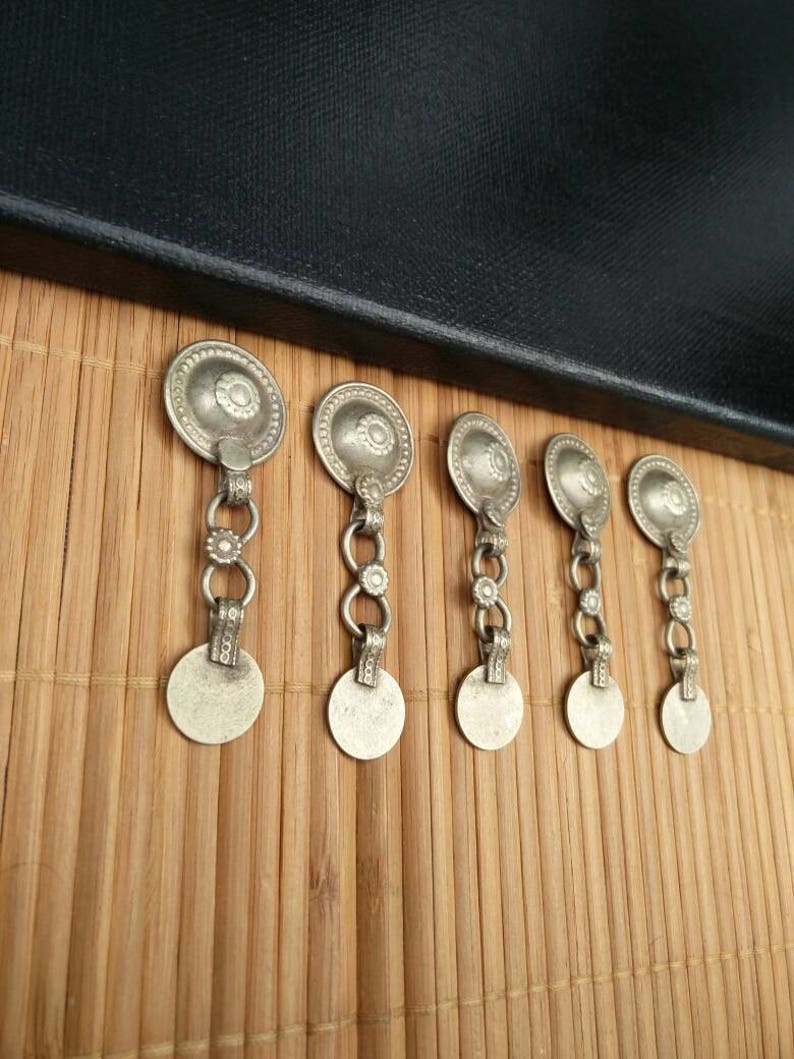 5 Vintage Turkoman Buttons DIY Findings Belly Dancing Costume Supply ...