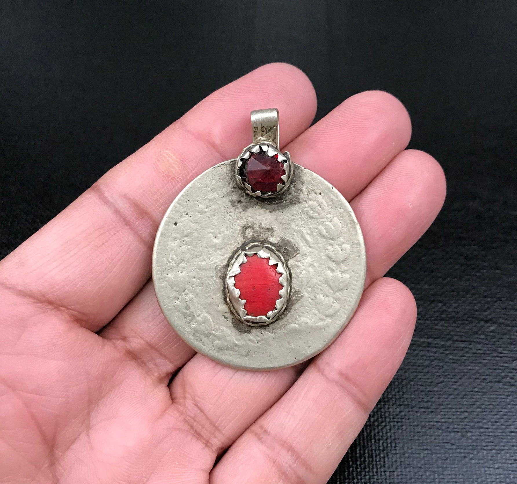 One of A Kind Vintage Huge Coin/token Type Pendant DIY Belly Dance ...