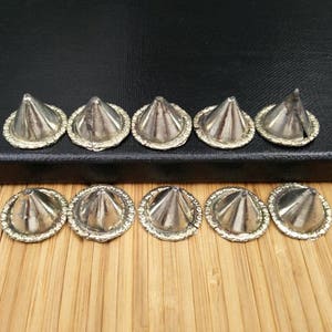 5 Big Waziri Vintage Style Spike Buttons DIY Findings Belly Dancing ...