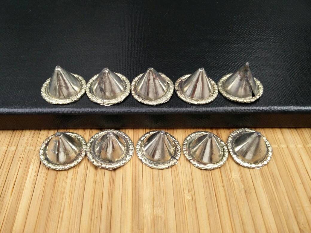 5 Big Waziri Vintage Style Spike Buttons DIY Findings Belly Dancing ...