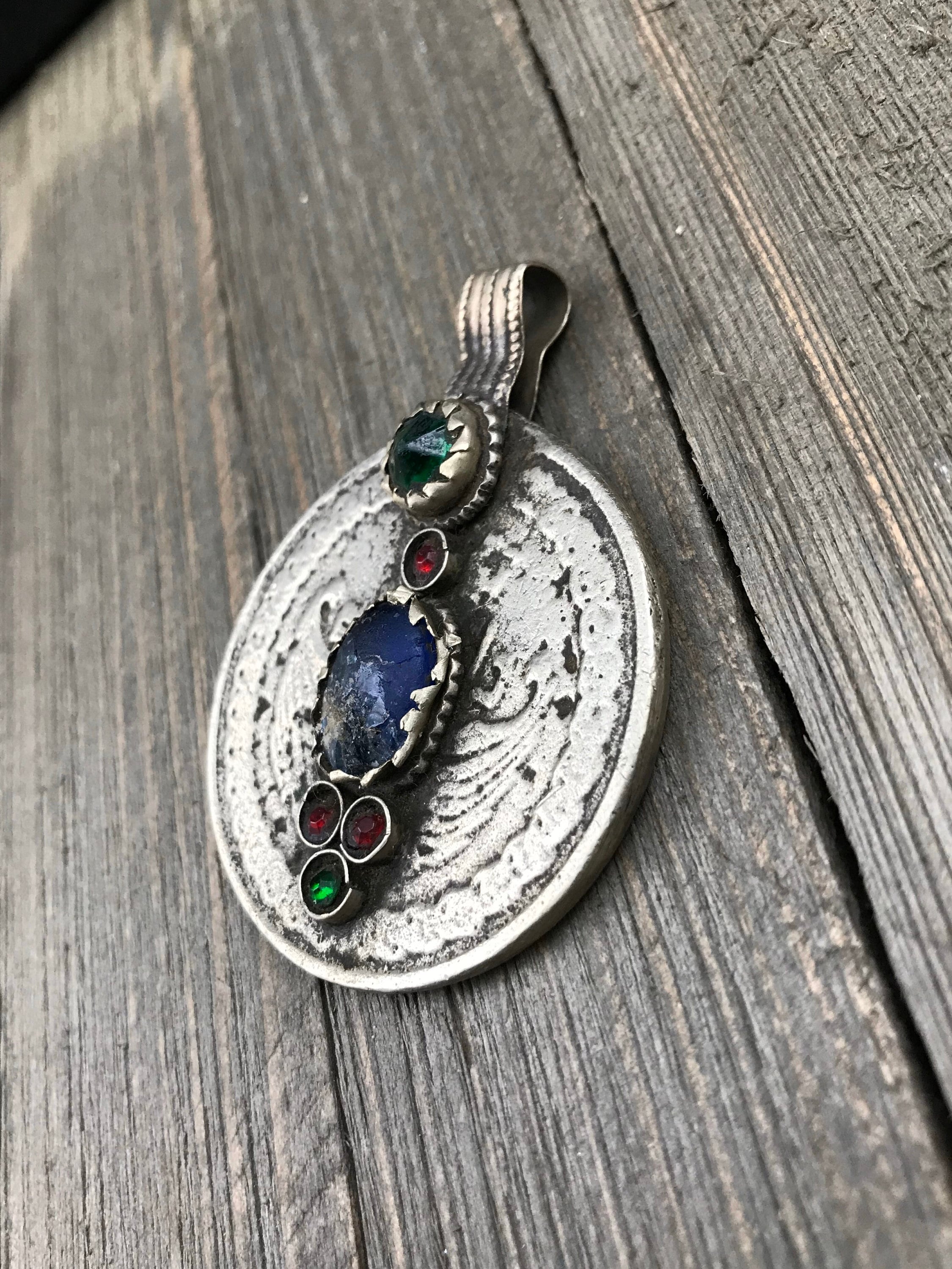 One of A Kind Vintage Huge Coin Type/token Pendant DIY Belly Dance ...