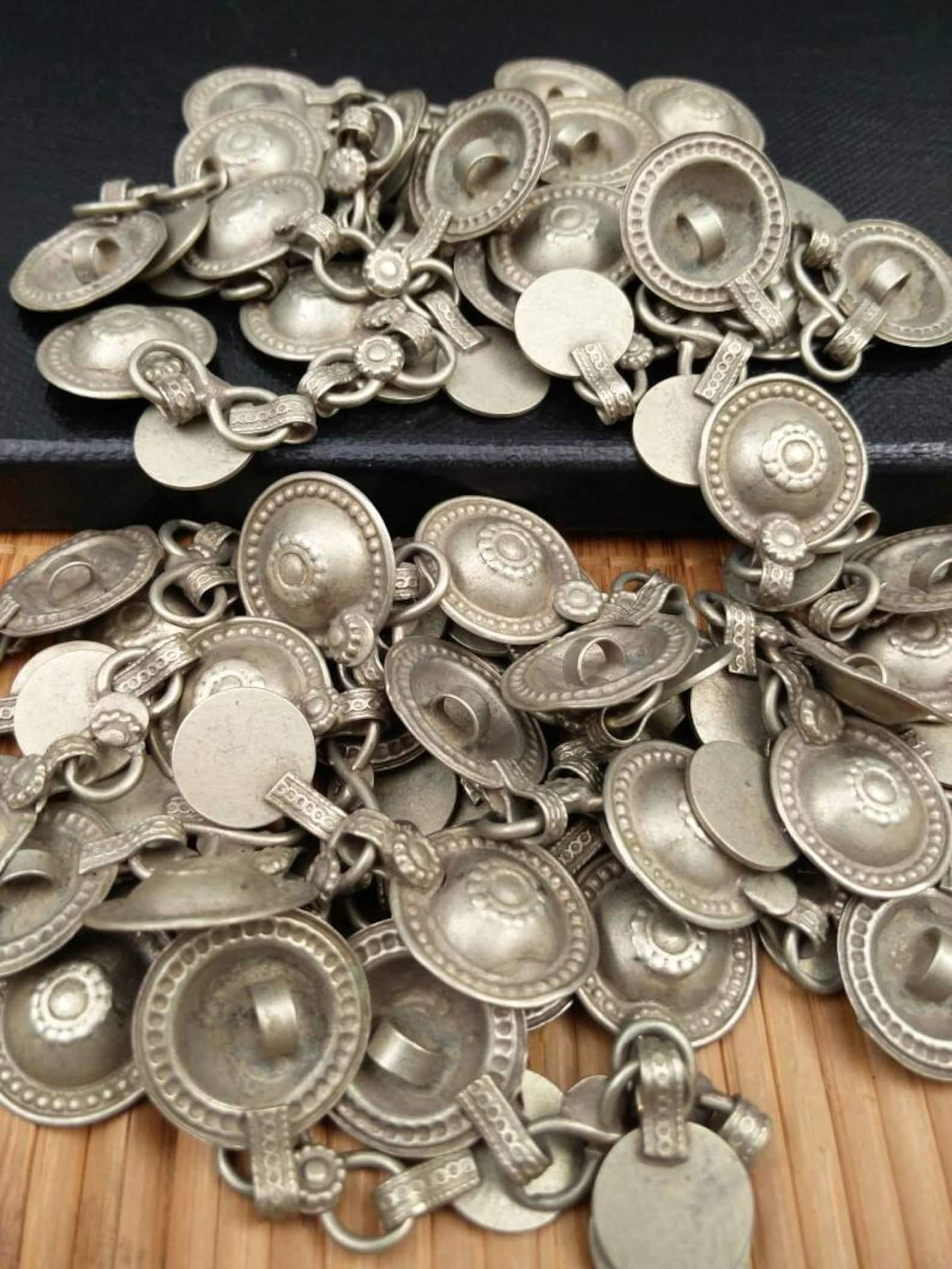 5 Vintage Turkoman Buttons DIY Findings Belly Dancing Costume Supply ...