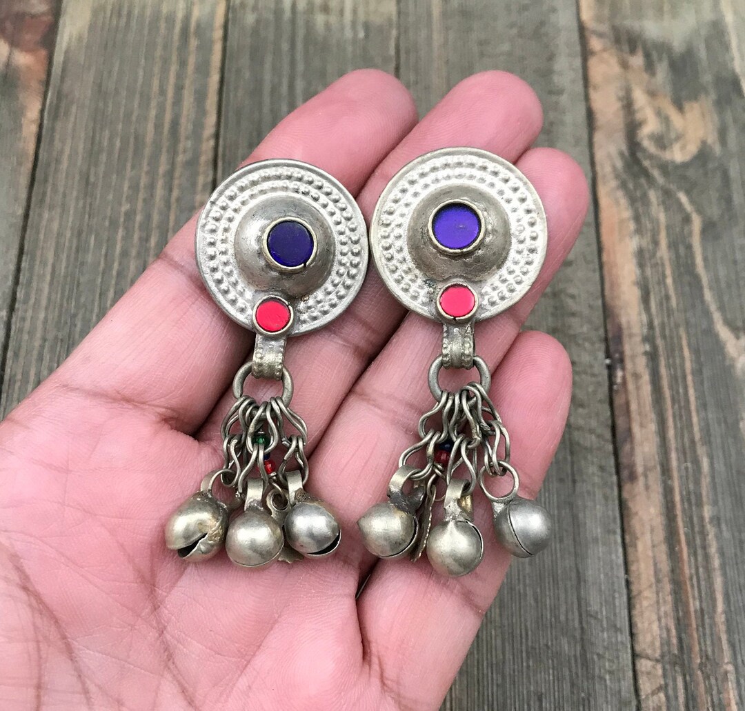 Pair of Kuchi Turkoman Buttons DIY Belly Dancing Costume Dress Supply ...