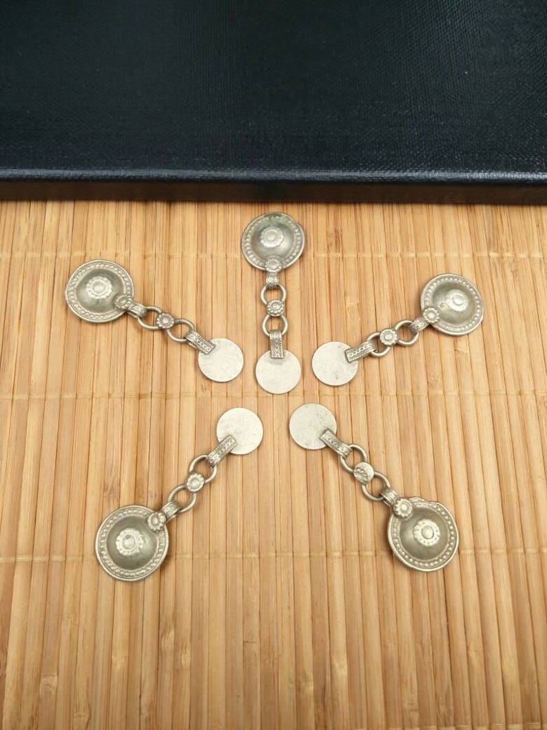 5 Vintage Turkoman Buttons DIY Findings Belly Dancing Costume Supply ...