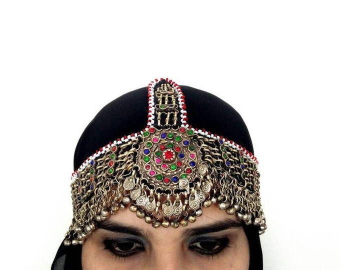 Vintage Afghan Kuchi Tribal Headdress Handmade Banjara Belly - Etsy