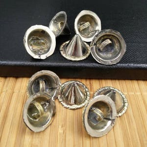 5 Big Waziri Vintage Style Spike Buttons DIY Findings Belly Dancing ...