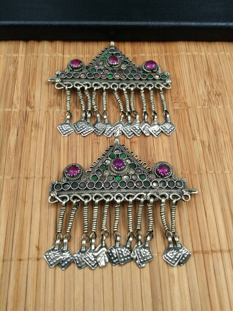Pair of Hair Barrettes Afghan Kuchi Tribal Hair Clips Vintage Hair ...
