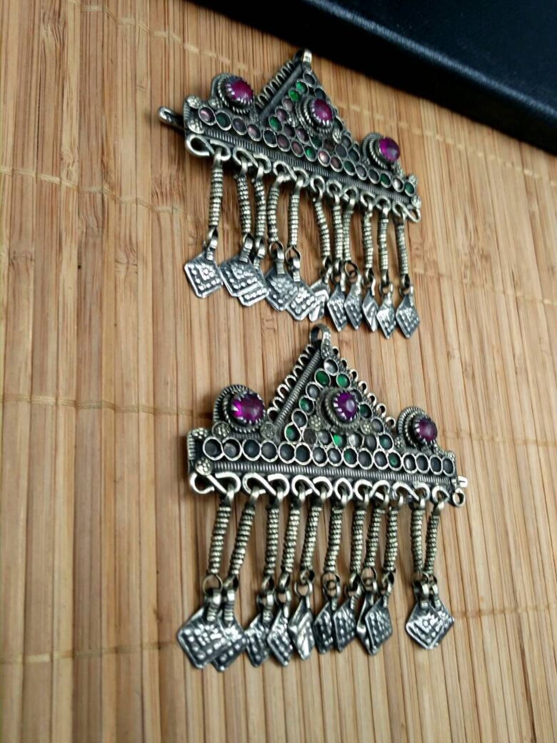 Pair of Hair Barrettes Afghan Kuchi Tribal Hair Clips Vintage Hair ...