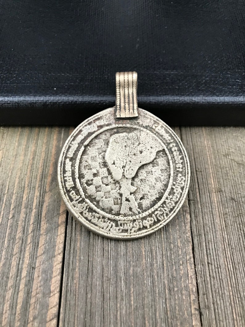 One of A Kind Vintage Huge Coin Type/token Pendant DIY Belly Dance ...