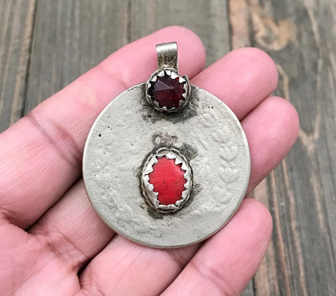 One of A Kind Vintage Huge Coin/token Type Pendant DIY Belly Dance ...