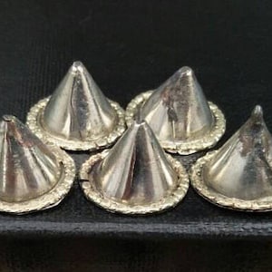 5 Big Waziri Vintage Style Spike Buttons DIY Findings Belly Dancing ...