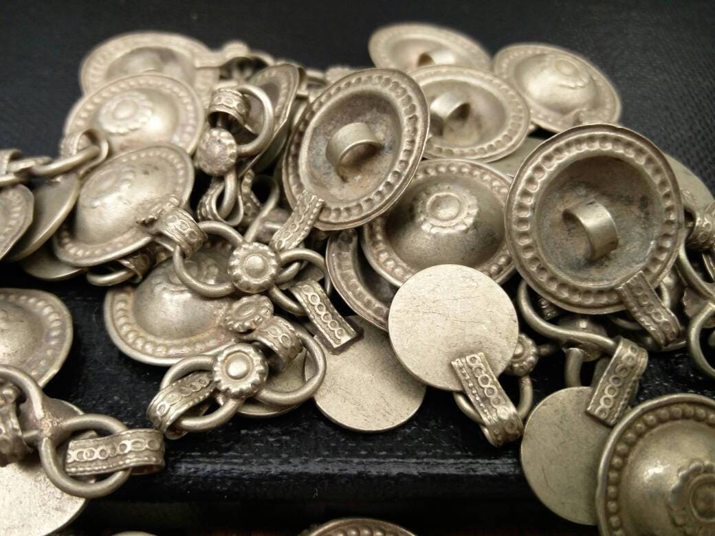 5 Vintage Turkoman Buttons DIY Findings Belly Dancing Costume Supply ...