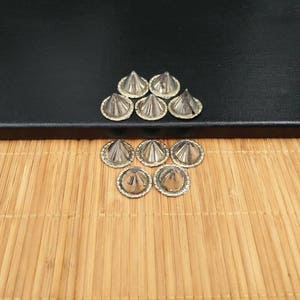 5 Big Waziri Vintage Style Spike Buttons DIY Findings Belly Dancing ...