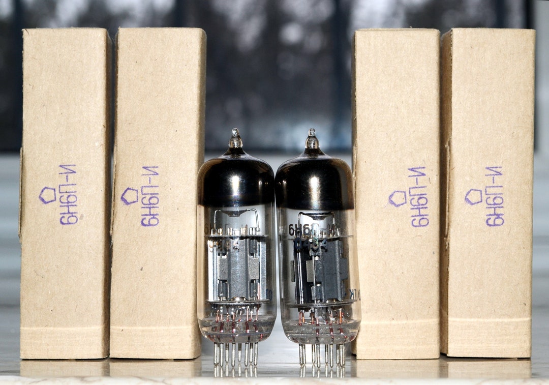 4 Pcs 6N6P-I = ECC99, E182CC Double Triode Tube Soviet MATCHED DATE 04/ ...