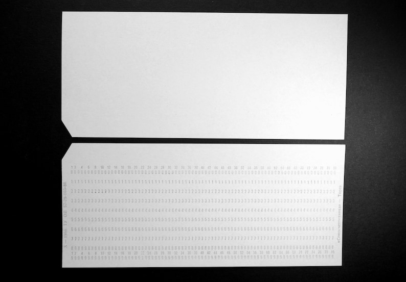 Set of 40pcs Vintage Mainframe Computer Punch Cards / Artist - Etsy