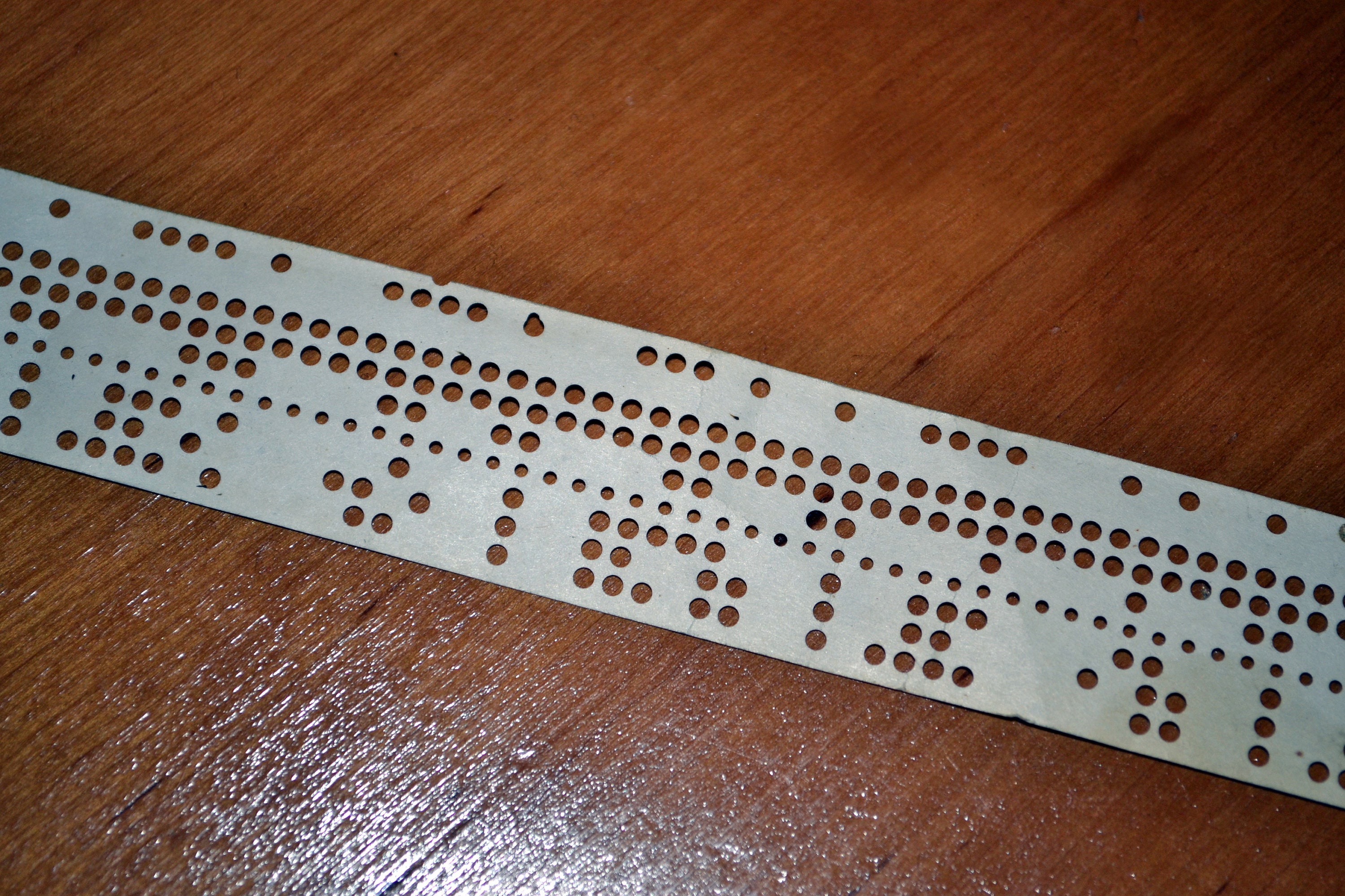 Vintage Mainframe Perforated Computer Punched Paper Tape With Old ...
