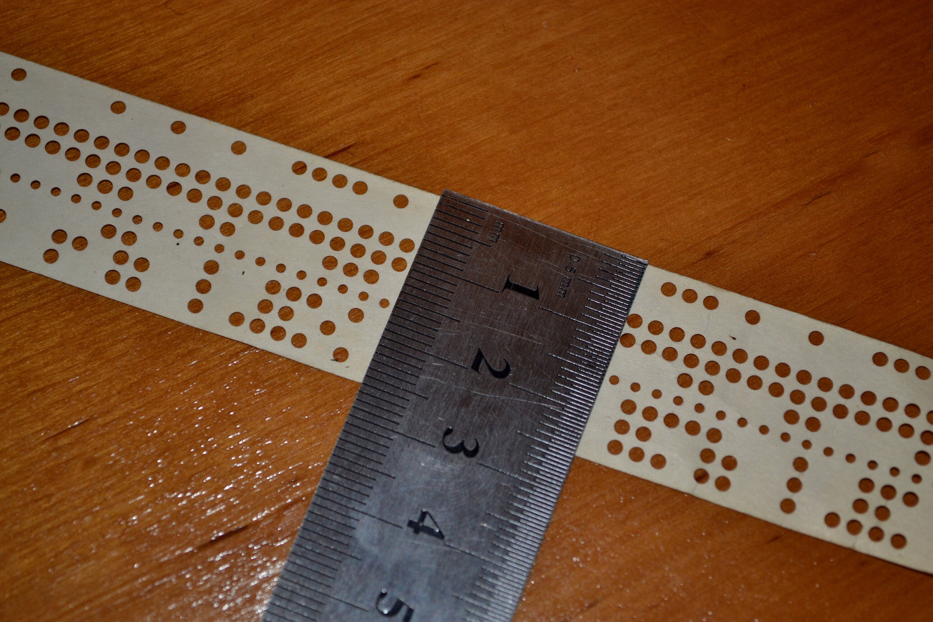 Vintage Mainframe Perforated Computer Punched Paper Tape With Old ...
